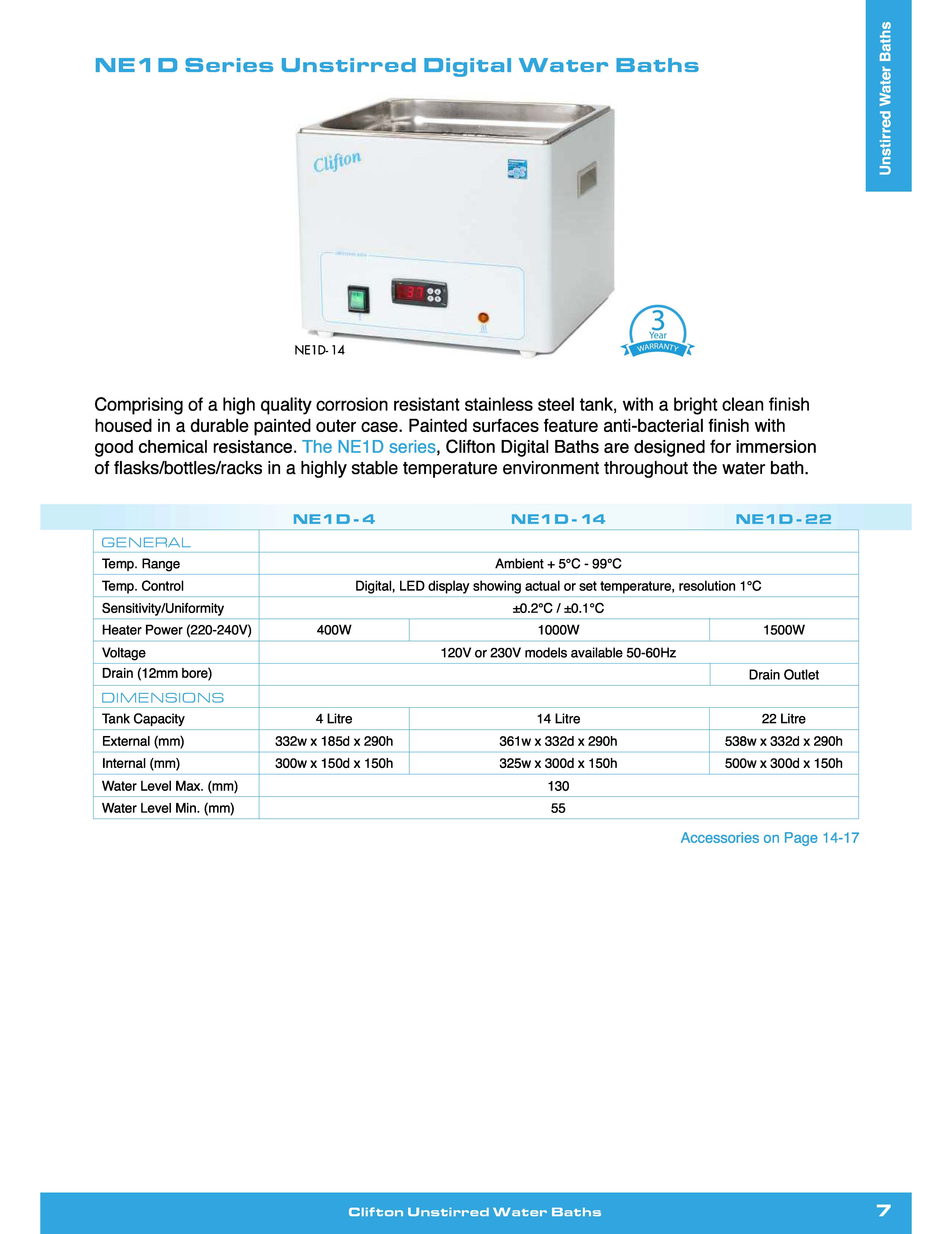 Clifton NE1 series Water Baths | Lab'IN Co
